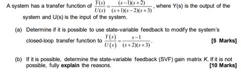 solved where y s is the output of the y s s 1 3 2 a