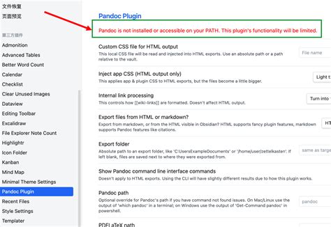 how to resolve this plugin issue pandoc r obsidianmd