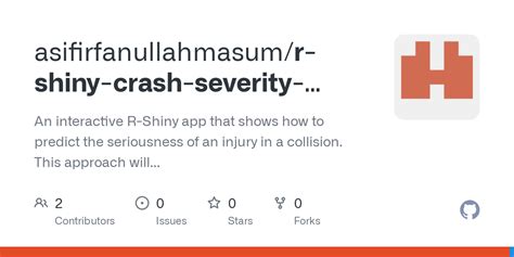 Github Asifirfanullahmasumr Shiny Crash Severity Prediction An