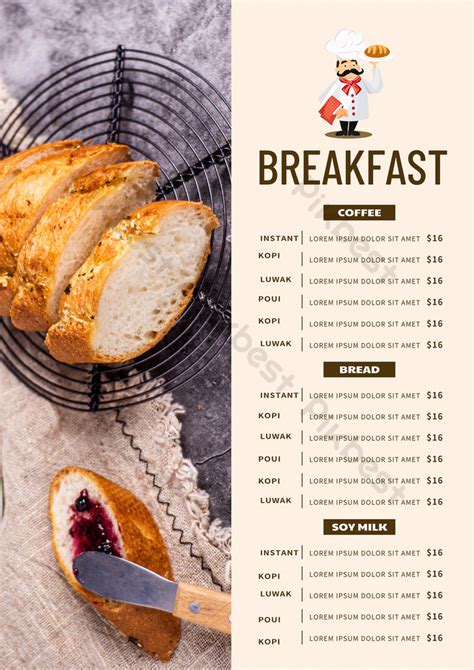 Simple Creative Breakfast Menu | PSD Free Download - Pikbest