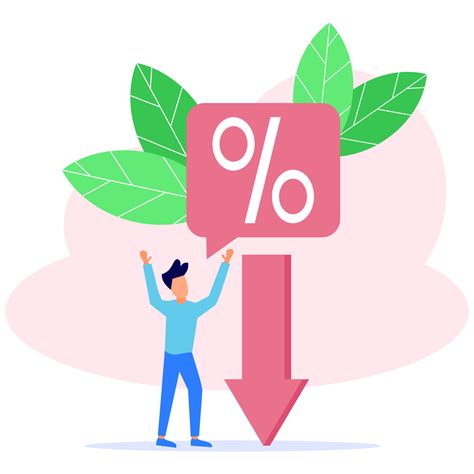Illustration Vector Graphic Cartoon Character Of Percent Decrease 6182873 Vector Art At Vecteezy