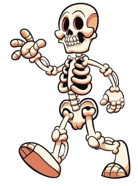 Premium Vector Skeleton Cartoon Character