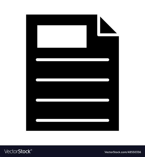 File Glyph Icon For Personal And Commercial Use Vector Image