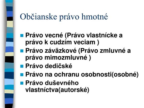 Ppt Prednášky Z Občianskeho Práva Powerpoint Presentation Free