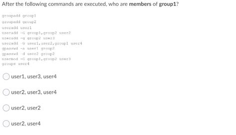 Solved After The Following Commands Are Executed Who Are