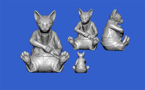 🐱 Sphinx Cat・free Stl File For ・cults