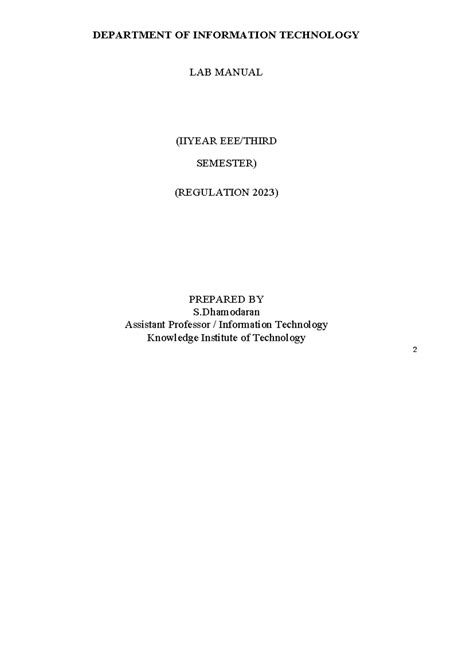 Data Structures In C Lab Manual Department Of Information Technology