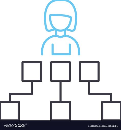 Business Organization Chart Line Icon Outline Vector Image