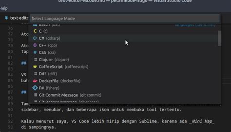 Review Text Editor Visual Studio Code Di Linux
