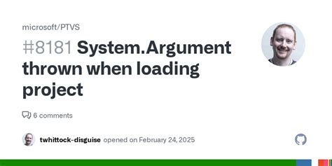 Systemargumentexception Thrown When Loading Project · Issue 8181