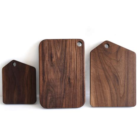 Hot Sale Irregular Shape Black Walnut Wooden Cutting Board Sushi