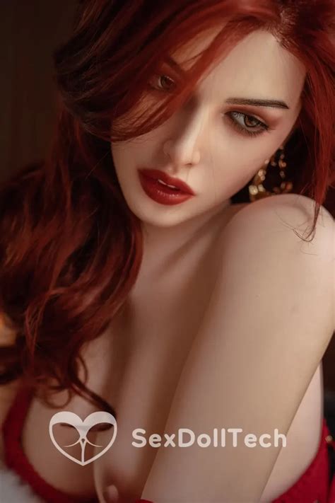 US Stock Gracy Cm Red Hair Silicone Head Realistic Sexy Doll