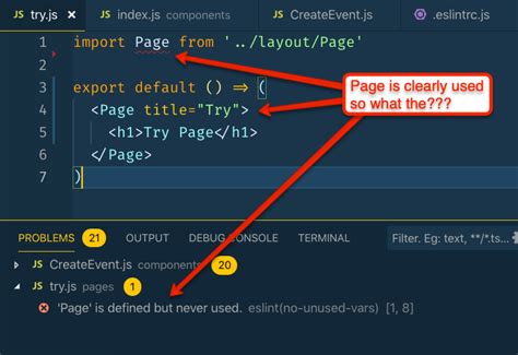 Reactjs False Positive Eslint No Unused Vars Stack Overflow