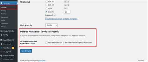 Make Disable Admin Email Verification Prompt Aims Infosoft Wordpress