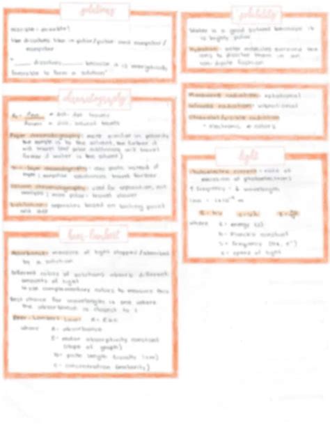 AP Chemistry Unit 3 Review Sheet Etsy