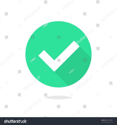 Check Mark Flat Icon Vector Stock Vector Royalty Free Shutterstock