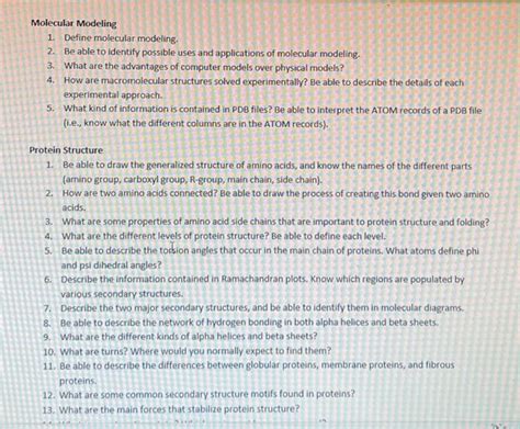 Molecular Modeling Define Molecular Modeling Chegg