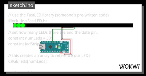 LED Strip Example Wokwi ESP STM Arduino Simulator