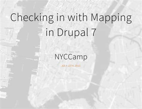 Drupal Mapping At Nyccamp Ppt