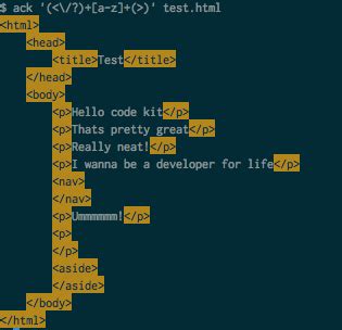 Different Regex Output For Grep Ack And Rubular Stack Overflow