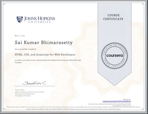 Html Css Javascript Webdevelopment Johnshopkinsuniversity Sai Kumar Bhimarasetty 10