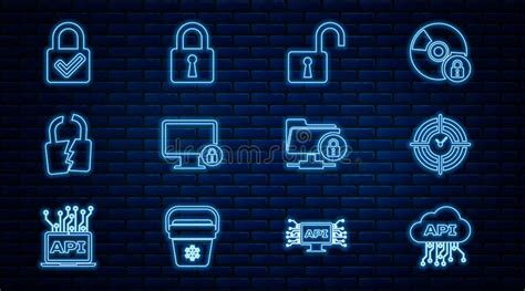 Set Line Cloud Api Interface Time Management Open Padlock Lock On