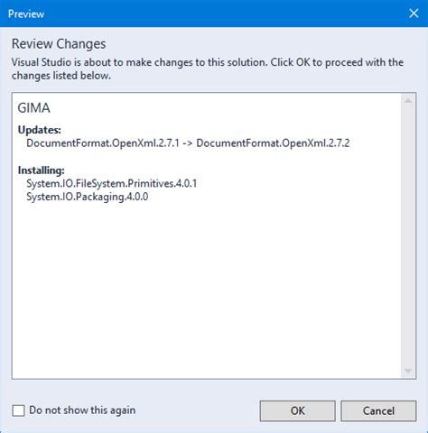 New Packages Issue Dotnet Open XML SDK GitHub