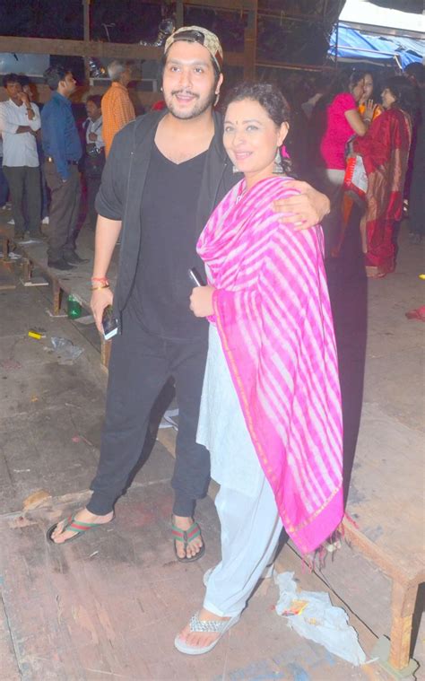 Bappi Lahiri And Bappa Lahiri At North Bombay Sarbojanin Durga Puja