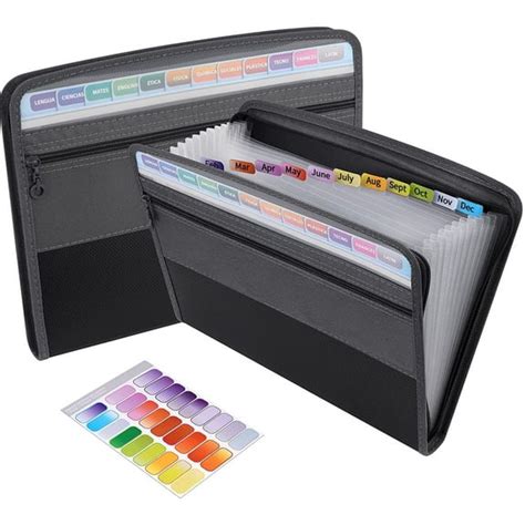 A4 Accordion File Folder Plastic Multi Pocket Document Organizer