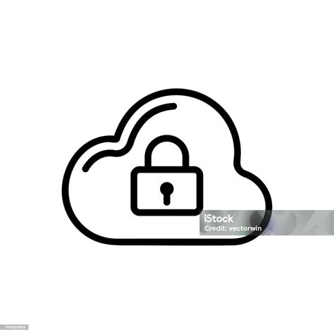클라우드 저장소 아이콘 벡터를 보호합니다 격리된 등고선 기호 그림 0명에 대한 스톡 벡터 아트 및 기타 이미지 0명 개념 네트워크 서버 Istock