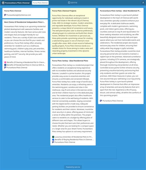 Purva Plots Chennai Start Me