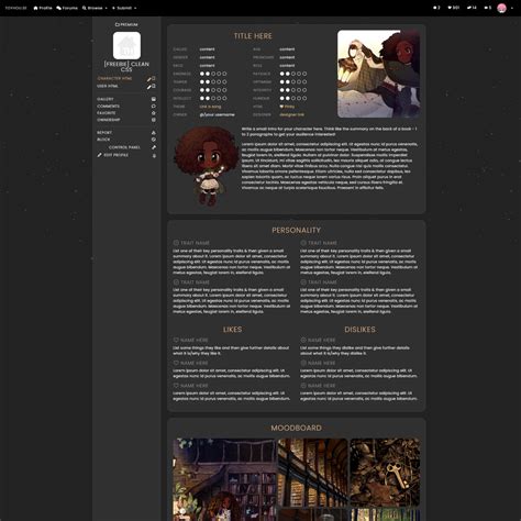 Freebie Clean Css On Toyhouse