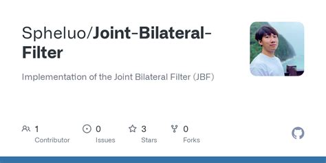 Github Spheluo Joint Bilateral Filter Implementation Of The Joint