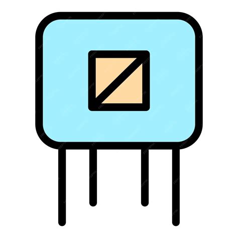 Premium Vector Energy Capacitor Icon Outline Energy Capacitor Vector Icon Color Flat Isolated