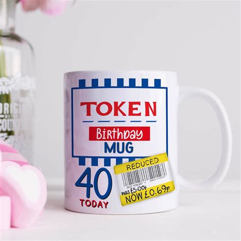 Token Birthday Age Mug Token Birthday T Etsy