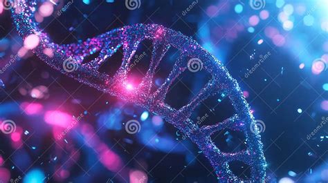 visualizing the dynamic structure of dna in a digital 3d environment with a futuristic abstract