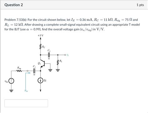 Solved By An Expert Question 2problem 753b For The Circuit Shown