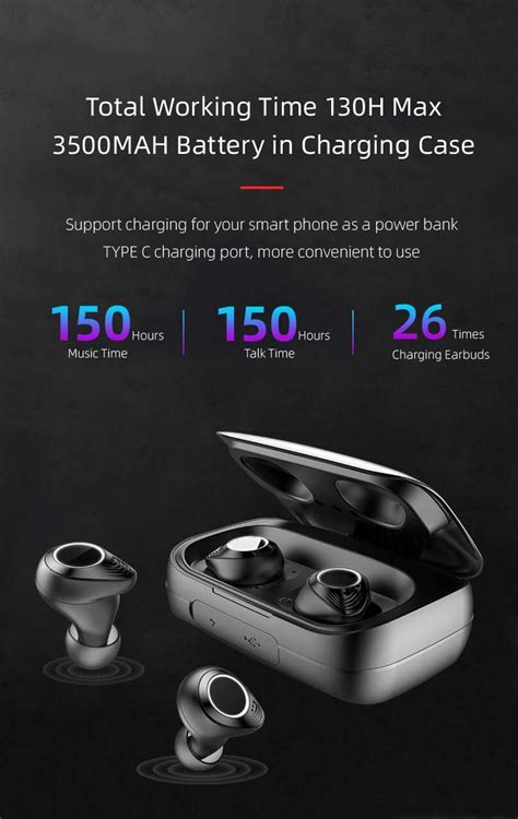 Tws Bluetooth Headphone Mini Size Earbuds Touch Control Wireless Headset With Power Bank China