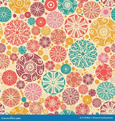 Abstract Decorative Circles Seamless Pattern Stock Vector Illustration Of Purple Line 31394826