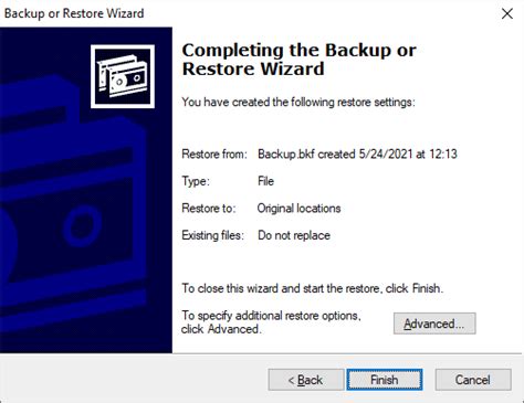 How To Restore Ntbackup Bkf Files In Windows 10 Winhelponline