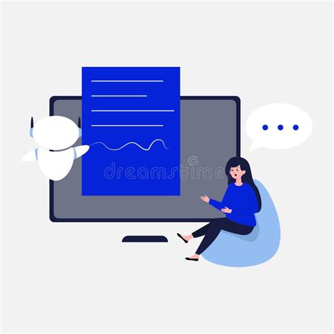 artificial intelligence and human speech to text stock vector
