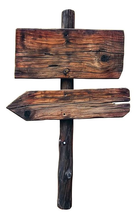 A Wooden Sign With Two Arrows Pointing In Opposite Directions Stock Image Image Of Brown