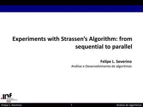 Ppt Experiments With Strassens Algorithm From Sequential To Parallel Powerpoint Presentation
