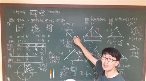 도형해석중3 24탄삼각비특수각cossintan가로세로기울기수선의발슈발삼각형넓이sas넓이 Youtube