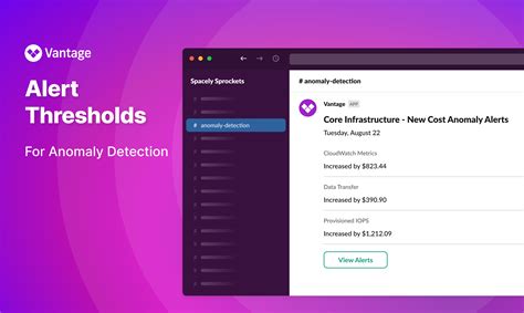 vantage launches alert thresholds for anomaly detection