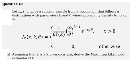 Solved Let X1 X2 Xn Be A Random Sample From A Population Chegg Com