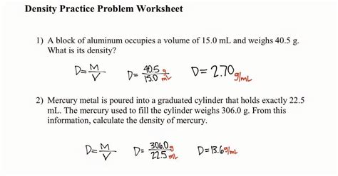 50 density practice problem worksheet chessmuseum template library