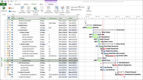 updating schedule progress in microsoft project 2013