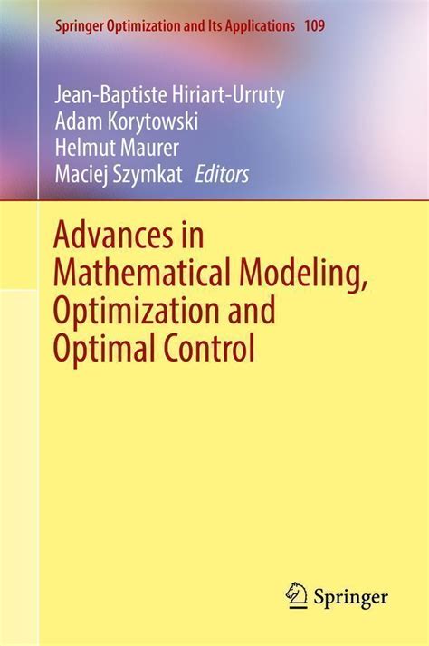 Cover Image For Advances In Mathematical Modeling Optimization And