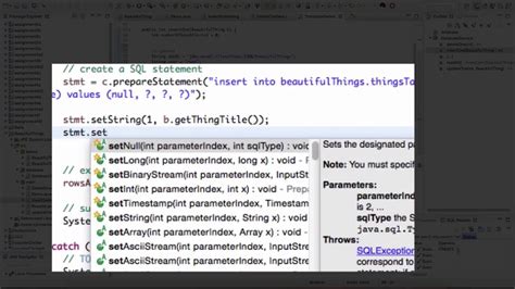 Javaee Web App 11 Database 9 Create A Insert Method In A Database